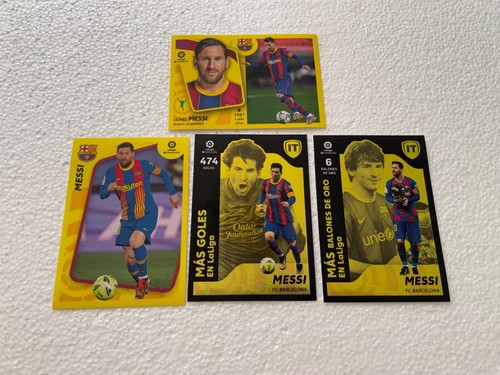 Panini Spanish La Liga 2021-2022 4 x Lionel Messi lot #103 #119 #723 ...