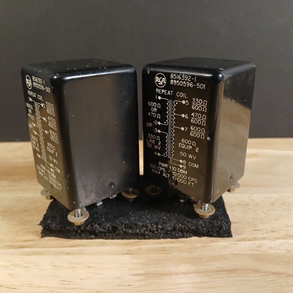 Matching Pair 1950's RCA 8516392-1 Audio Input Transformers Brass ...