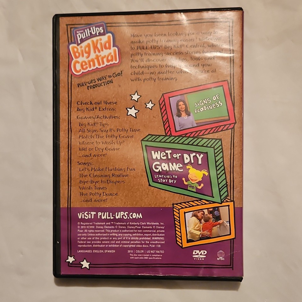 Pull-Ups Potty Training Success DVD Big Kid Central Theme Multicolor ...