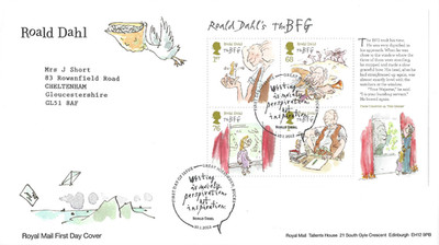 2012 Roald Dahl's Children's Stories (1st iss) Mini Sheet Gt Missenden ...