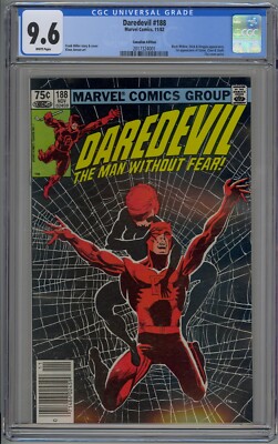 Daredevil #188 CGC 9.6 NM+ Wp 1st Stone Claw Shaft Marvel 1982 Canadian ...