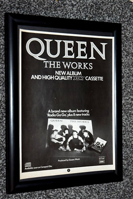 QUEEN band Framed A4 the works 1984 ALBUM original music vintage ART ...