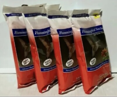 Hummingbird Red Sugar Nectar Powder Lot Of 4 All Natural w/ Vitamins ...