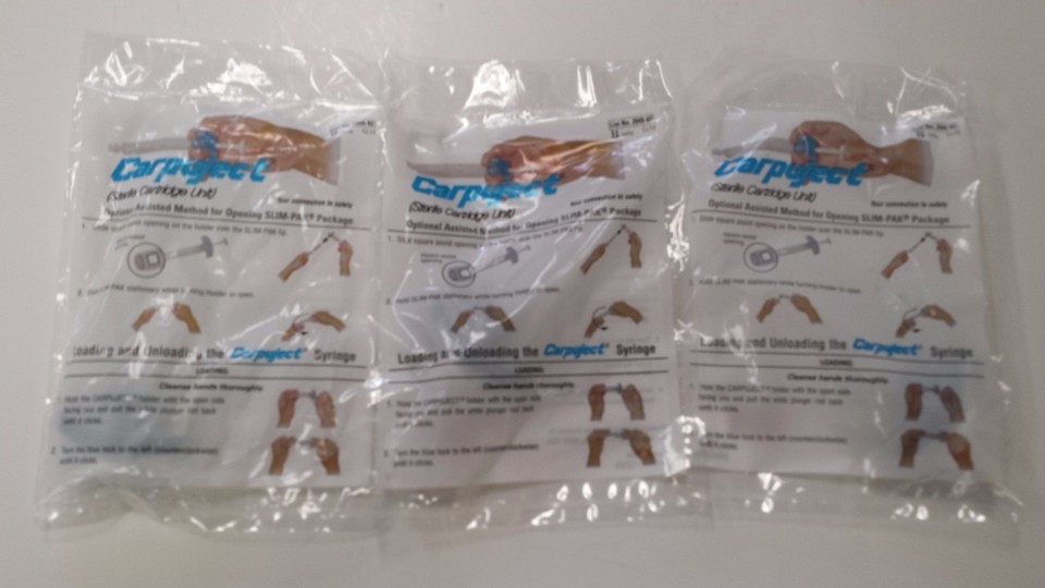 CARPUJECT Syringe List No.2049-02 - 3 Holders in Sealed Packages - Free ...