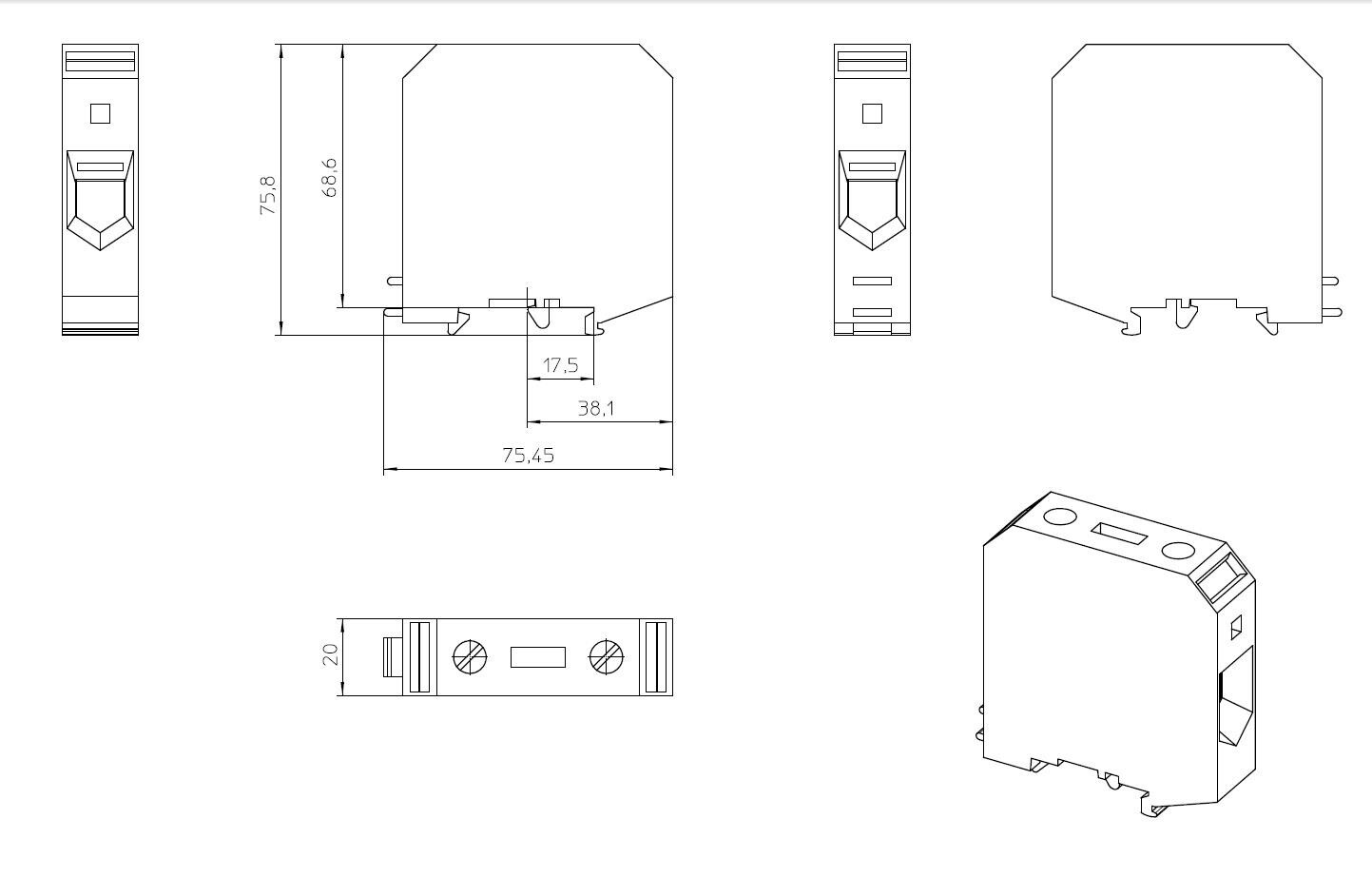 1pc UKH50 3009118 UKH 50 - High-current terminal block PHOENIX CONTACT ...