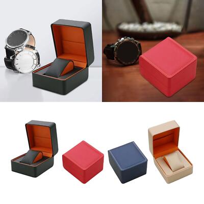 Single Watch Storage Box Watch Travel Case Men Women with Pillow PU ...