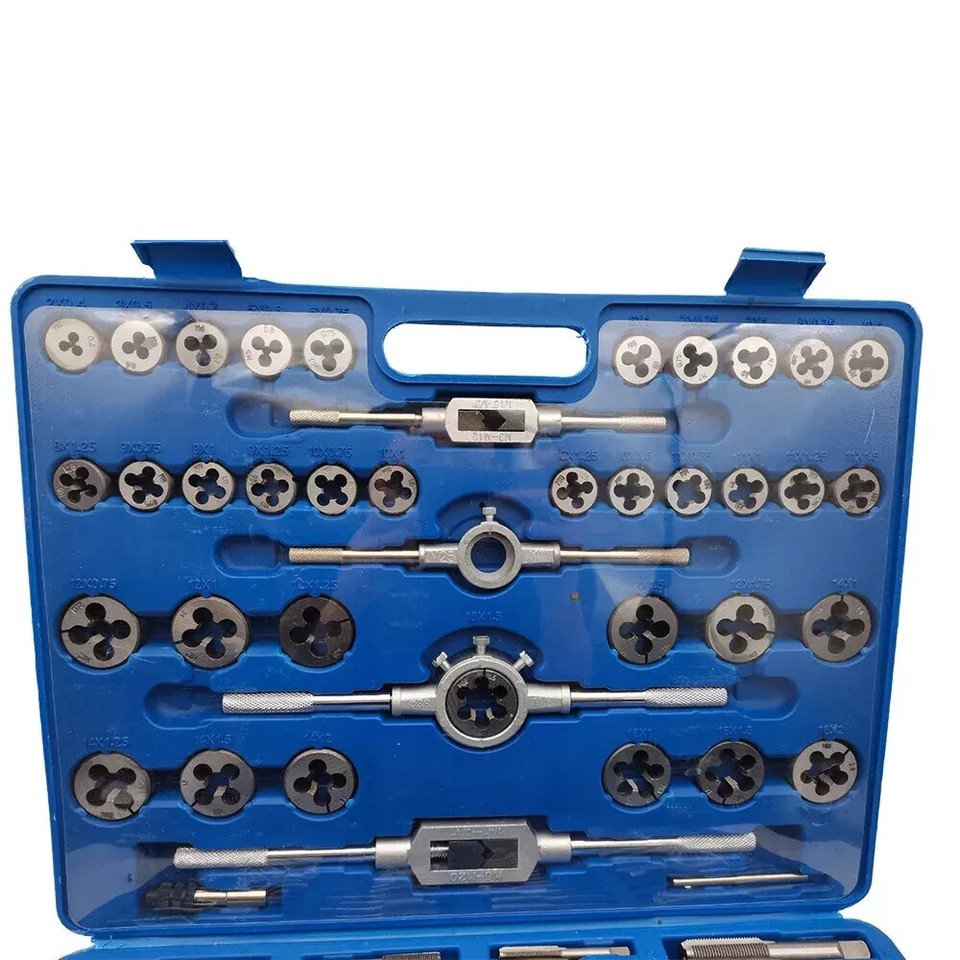 M2-M18 Complete Set of Tap and Die Sets, 110 Piece Set of Tap and Die ...