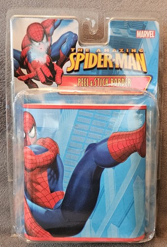 MARVEL Spiderman Peel and Stick Wall Paper Border Size 5 Inches By 15 ...