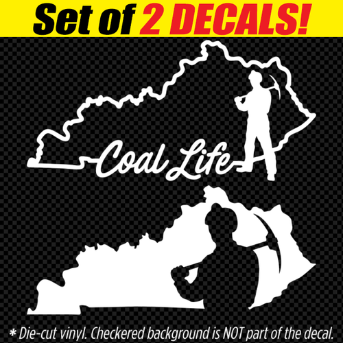 Kentucky State Coal Miner Vinyl Decals Stickers MAGA Trump KY Union ...