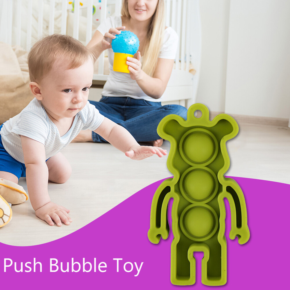 Silicone Autism Squeeze Bubble Decompression Bear Shape Toys for Kids ...