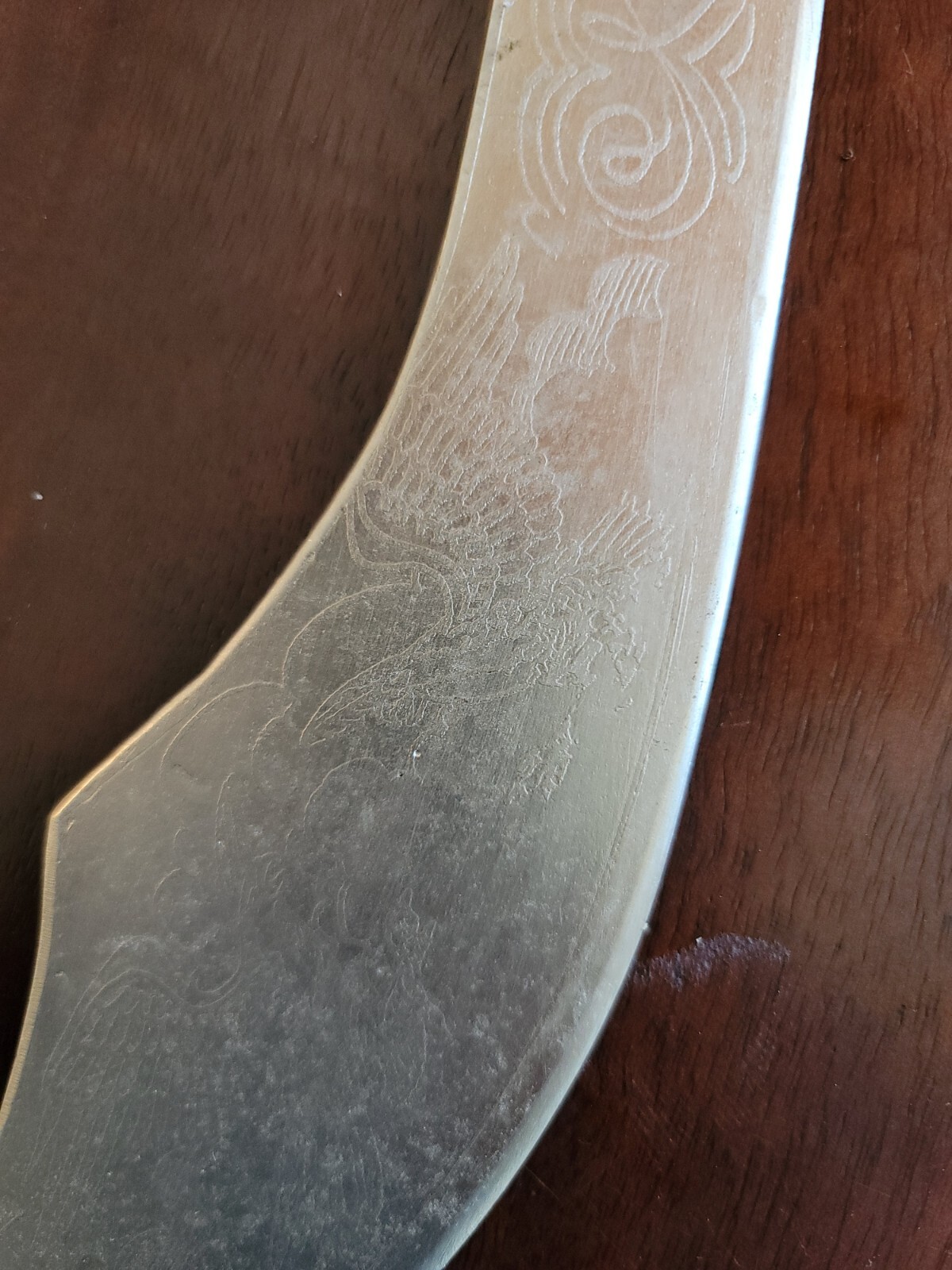 Rare Vintage Spanish Mexican Engraved Machete Leather Handle Sword ...