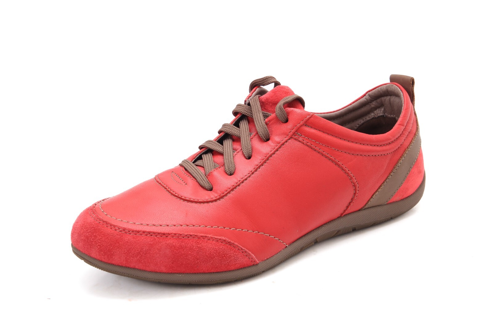 Vionic Sneakers Shoes Red Willa Leather Suede Lace Up Women's Sz 7.5 | eBay