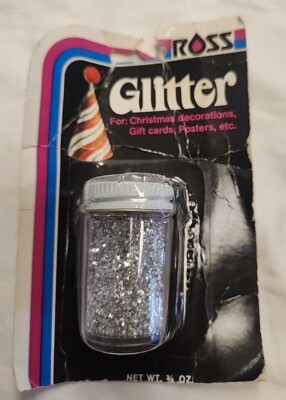 NOS Vintage Ross Silver GLITTER for Crafts DIY 3/4 Oz USA | eBay
