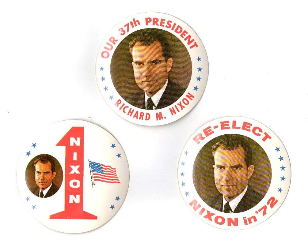 Richard Nixon Set of 3 Different Campaign Stickers Decals | eBay