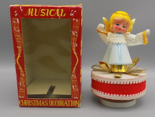 Vintage Musical Revolving Christmas Angel 1960s Japan Retro Silent ...
