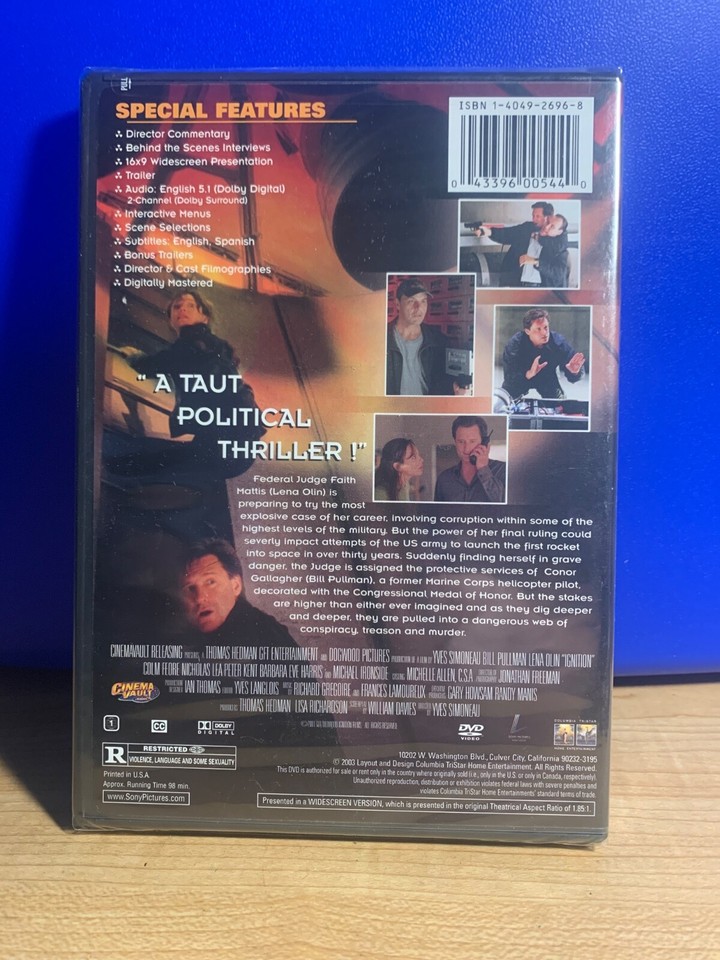 Ignition (DVD) w/Bill Pullman……….widescreen…….....BRAND NEW & SEALED ...