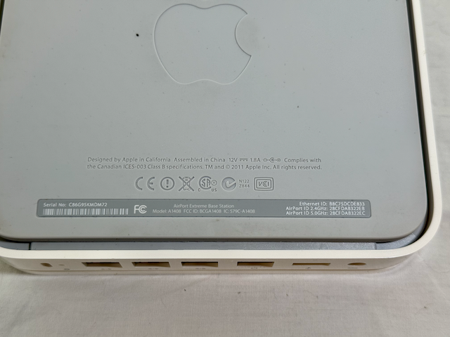 Apple Airport Extreme Wireless Router A1408 5th Generation- Tested ...