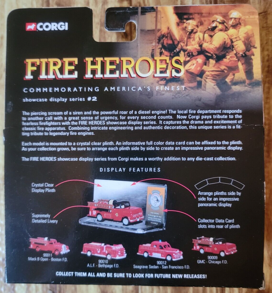 Corgi Fire Heroes 1939 Ford V8 Pumper Millwood NY Fire Truck Engine ...