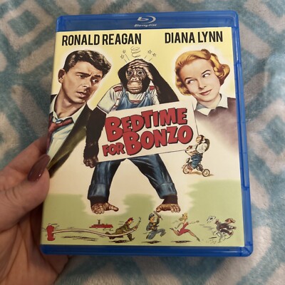LIKE NEW Bedtime for Bonzo Blu-ray 1951 Ronald Reagan Diana Lynn Comedy ...