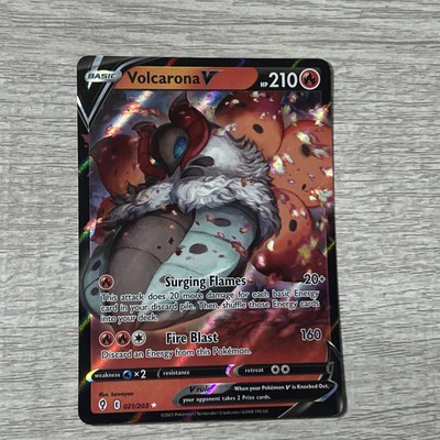 Volcarona V - 021/203 Ultra Rare Evolving Skies Pokemon TCG Near Mint ...