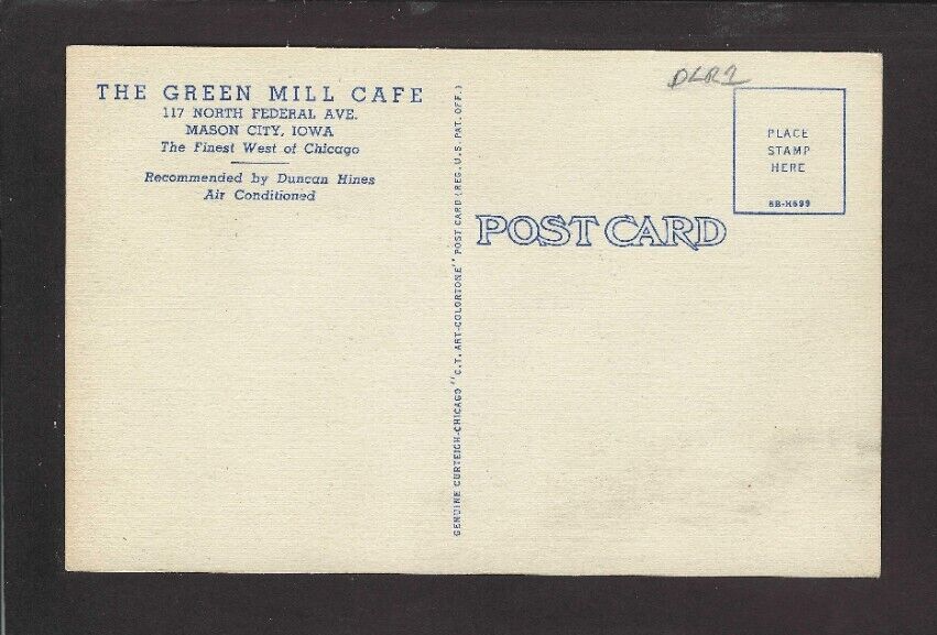 Mason City Iowa IA 1940s GREEN MILL CAFE Vintage Interior, Booths ...