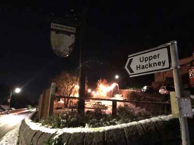 Photo 12x8 Wintery Laburnum Inn Matlock Welcome to Upper Hackney ...