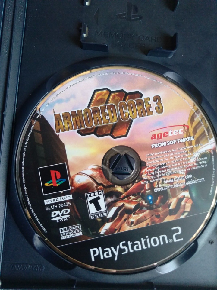 Armored Core 3 PS2 (Sony PlayStation 2, 2002) Game Disc and Case Used ...