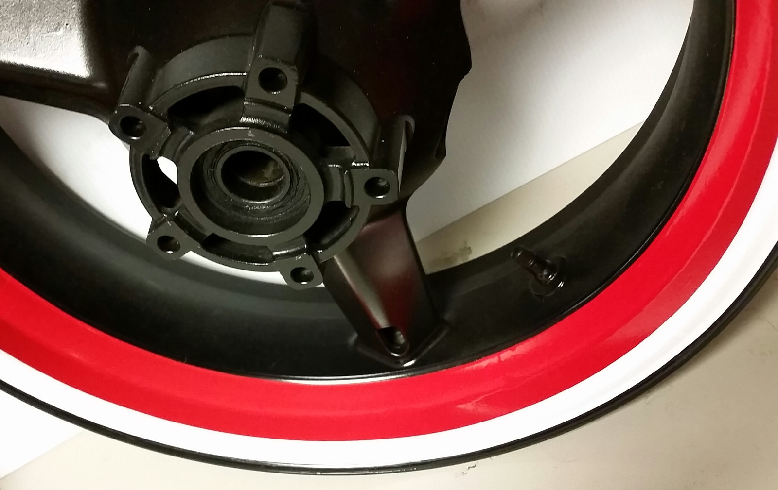 RED WHITE CUSTOM INNER RIM DECALS WHEEL STICKERS STRIPES TAPE GRAPHIC ...