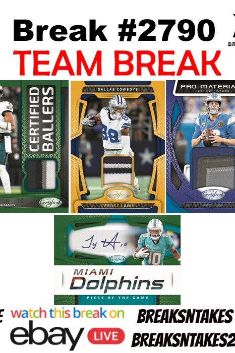 Break #2790: 2025 Panini NFL Certified Football Hobby 8 BOX Team Break ...
