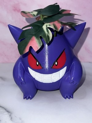 Gengar Pokemon Flower Succulent Pot Planter 3D Printed Hand Painted ...