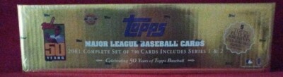 2001 TOPPS BASEBALL COMPLETE FACTORY SEALED GOLD BOX HTA SET - ICHIRO ...