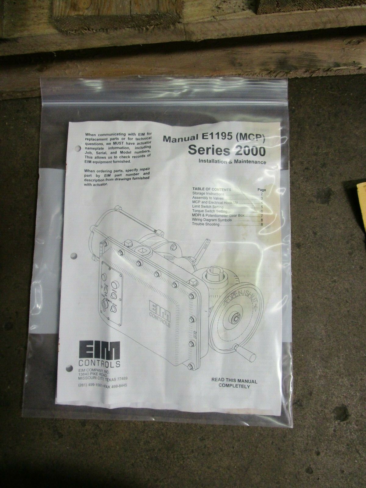 EIM CONTROLS 04G2-3 EXPLOSION PROOF VALVE ACTUATOR 1/20HP 460V 3PH ...