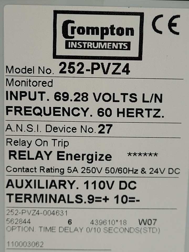 Crompton 252-PVZ4-004631 NEW | eBay
