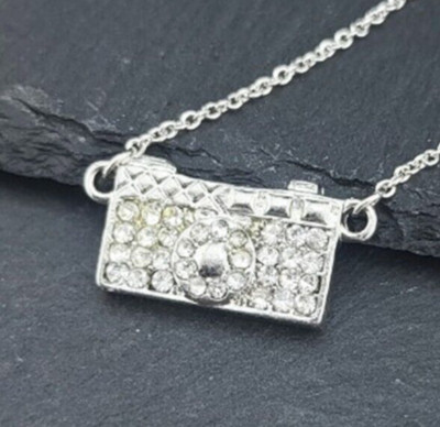 Dainty Camera necklace, Rhinestones layering Camera necklace | eBay