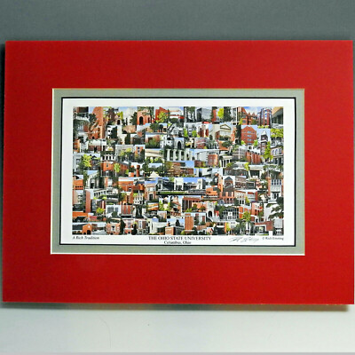 The Ohio State University, multiple sizes 9x12",12x16" campus photo ...