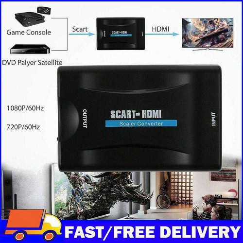1080P SCART to HDMI Video Audio Upscale Converter Signal Adapter HD ...
