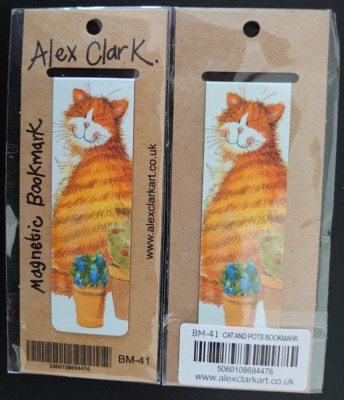 Magnetic Bookmark by Alex Clark -Ginger Cat 8 x 2.5cms - Sealed/Both ...