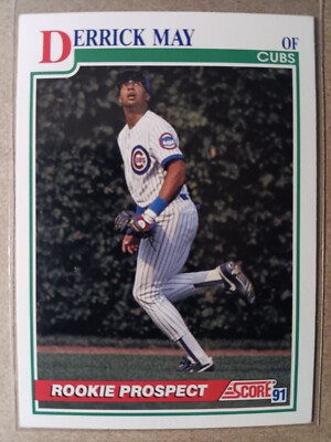DERRICK MAY CUBS 1991 SCORE "ROOKIE PROSPECT" BASEBALL CARD #379 | eBay