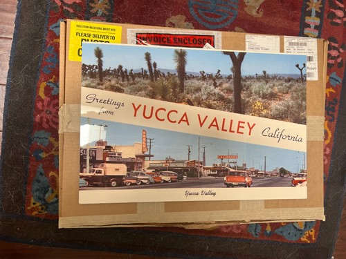 Vintage Post Card Image Downtown Yucca Valley - Enlarged & Mounted on ...