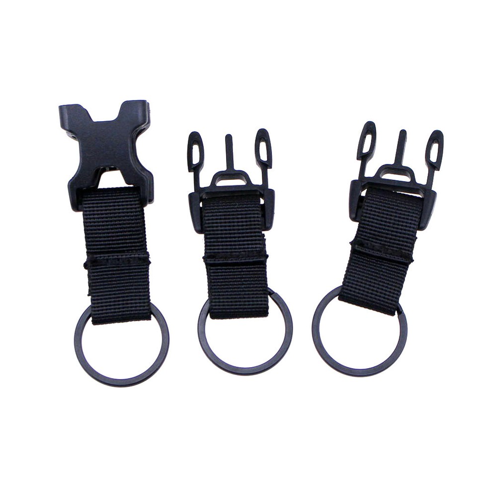 Tactical Molle Keychain Buckle Hook Camping Webbing Clip Carabiner Belt ...