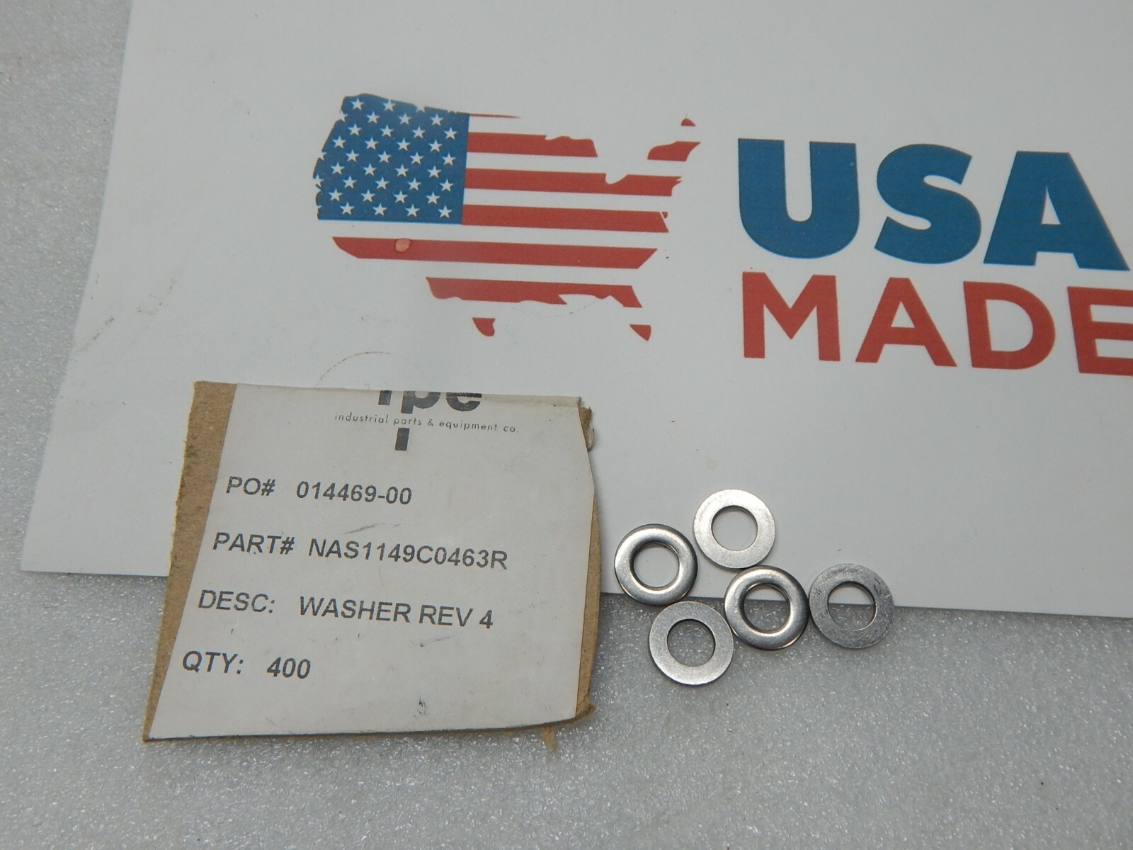 NAS1149C0463R or AN960C416 1/4 SS Flat Washer 25PK .265 ID X .5 OD X ...