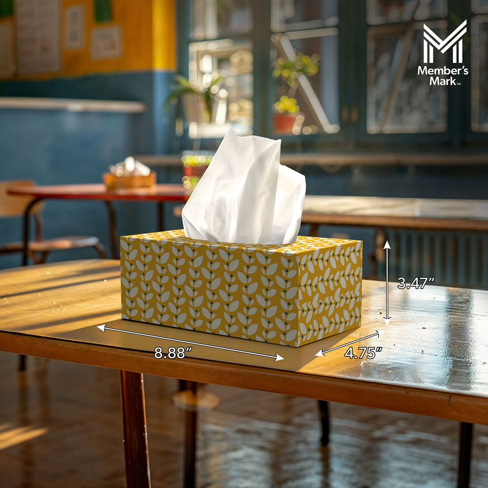 Member’s Mark Soft & Strong 2-Ply Premium Facial Tissues 12 Flat Boxes ...