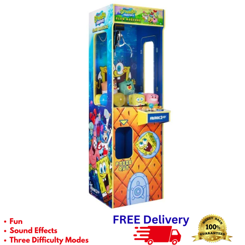 Arcade1Up SpongeBob Claw Machine Full-Size Arcade Game Lights & Sound ...