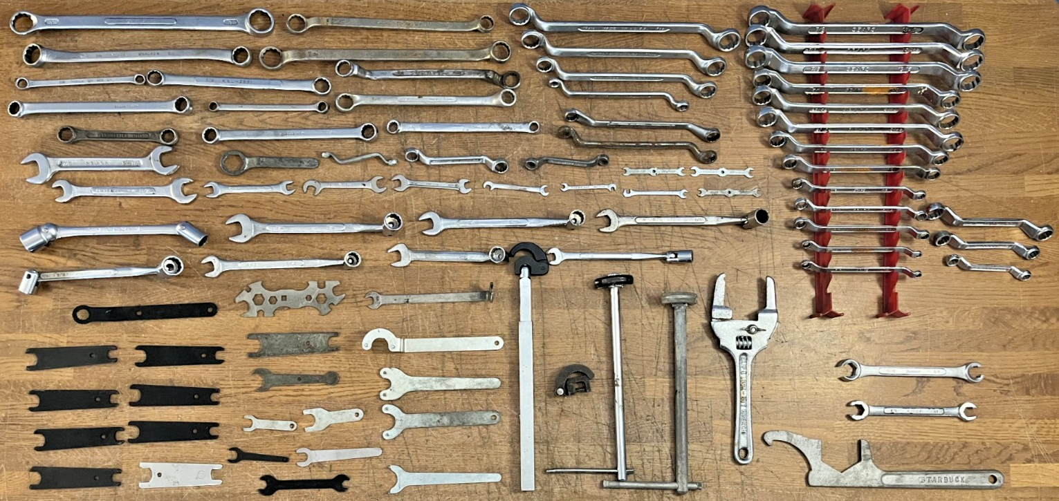 Lot of (88) Wrenches - Double Box End, Flex Head Combination, Power ...