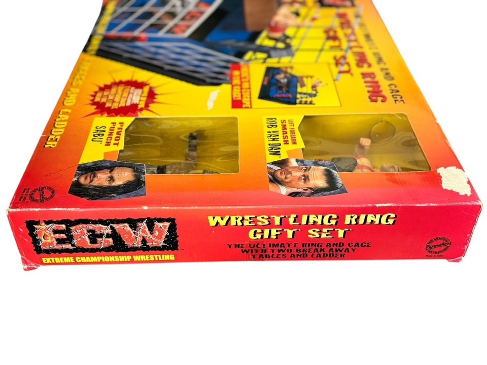 rare ECW Ultimate Ring and Cage Gift Set New in box RVD Sabu toymakers ...
