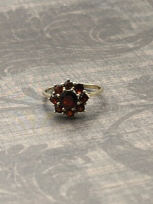 Vintage 333 Gold and garnet ring | eBay