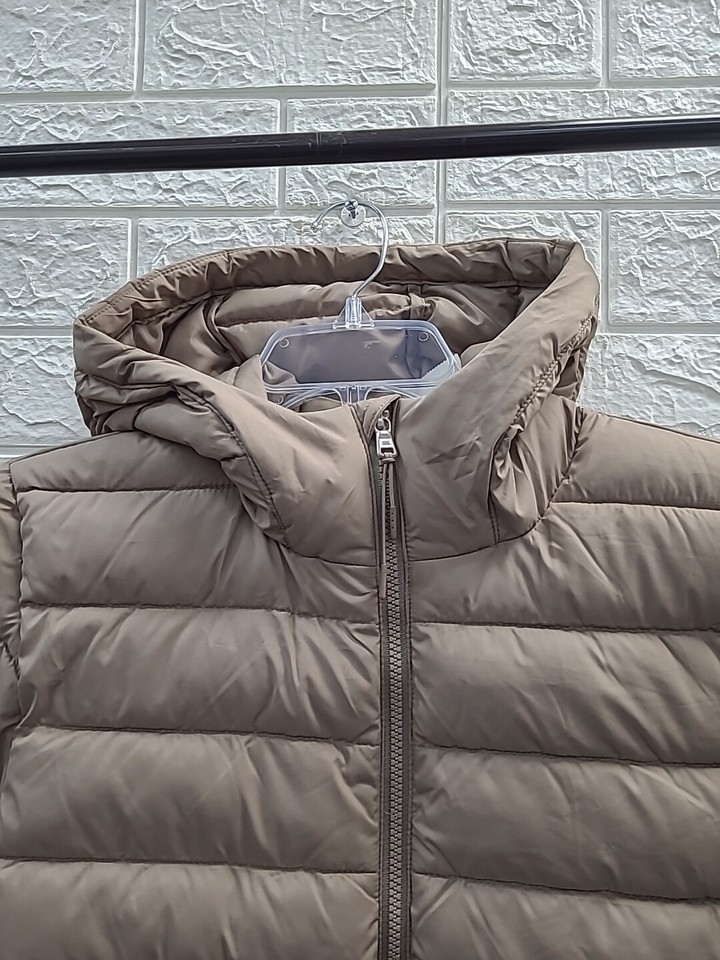 New Gilly Hicks Long Sleeve Full Zip Lightweight Puffer Jacket Khaki ...