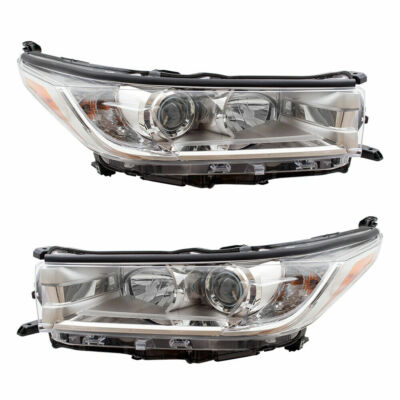 FIT TOYOTA HIGHLANDER LE XLE 2017-2019 W/O LED HEADLIGHTS HEAD LIGHTS ...