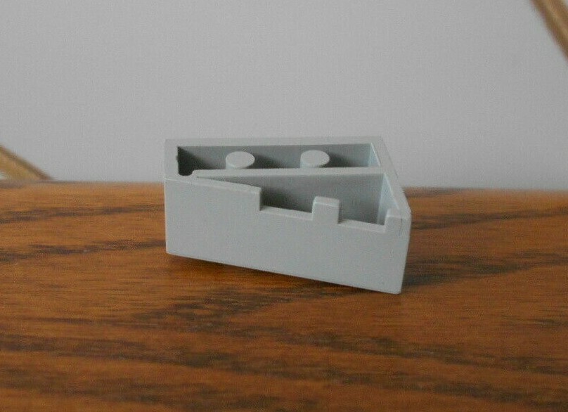 OLD LIGHT GREY 3x2 2x3 modified wedge brick right x1 LEGO Vintage ...