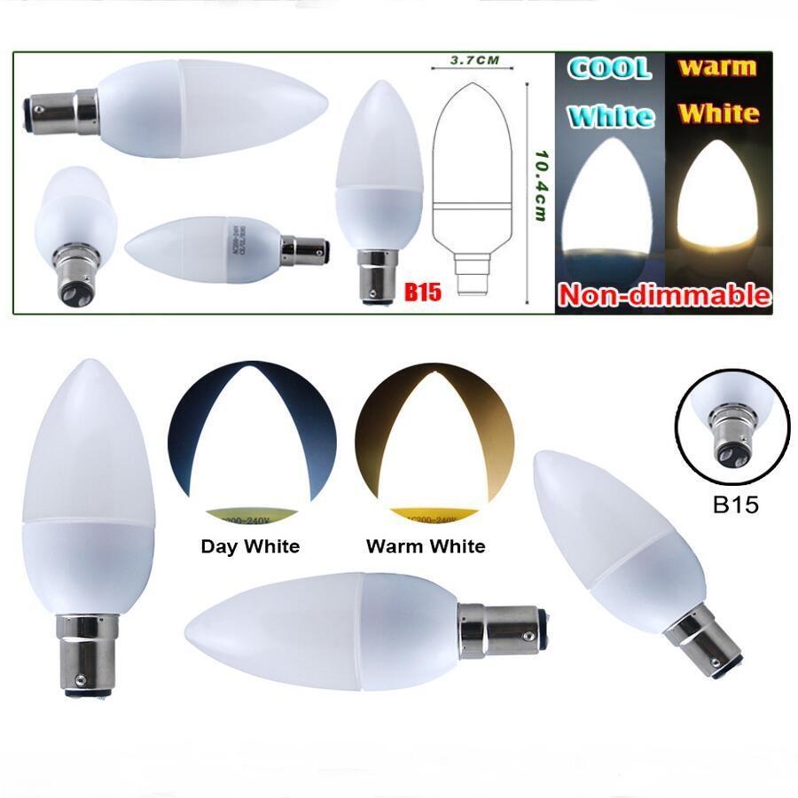 6x / 12x E14 B15 LED Candle Light Bulbs 3W SES SBC Energy Saving Bulb ...